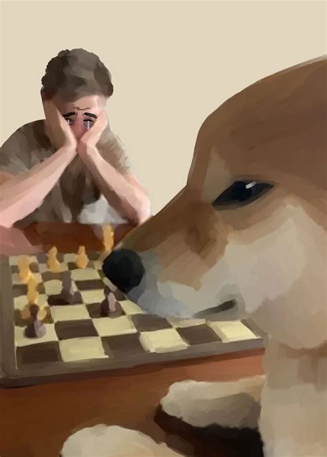 Chess Meme Animal Poster Picture Metal Print Paint By Eunoia