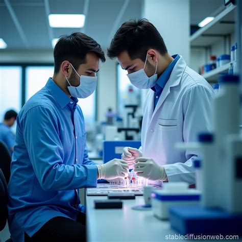 Microbiology Lab Scene Stable Diffusion Online