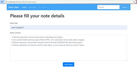 Github Tech Alok Note Taker A Simple Web Application For Note Taking Using Mysql Database And