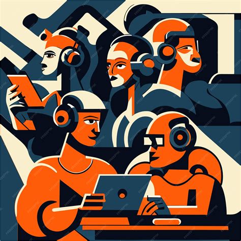 Premium Vector A Creative Synergy Artistic Representation Of Diverse