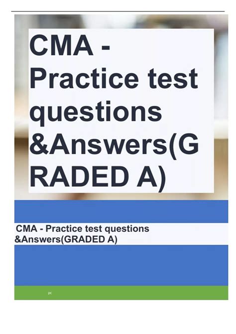 Cma Practice Test Questions Andanswers Graded A Cma Certified Medical Assistant Stuvia Us