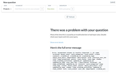 Mismatched Columns In Results In Mongodb · Issue 8894 · Metabase