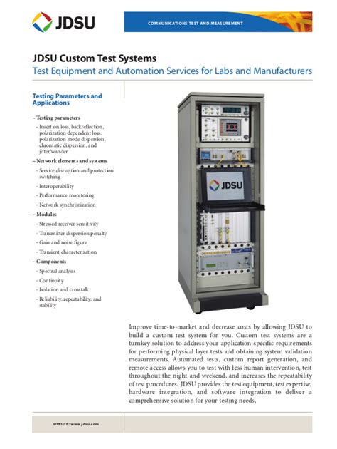 Jds Uniphase Jdsu User Manual
