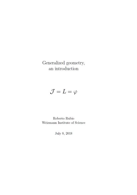 Generalized Geometry An Introduction