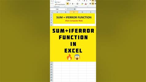 Sumiferror Function In Excel Excel Formula Hacks 😱🔥 Excel Shorts Msexcel Exceltips Youtube