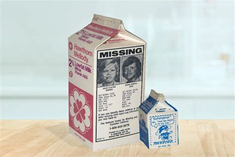 Missing Milk Carton Template Mini Milk Carton The One Club