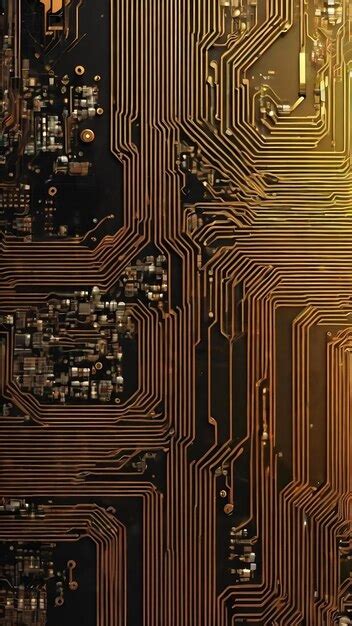 Premium Photo Hitech Technology Style Circuit Board Background
