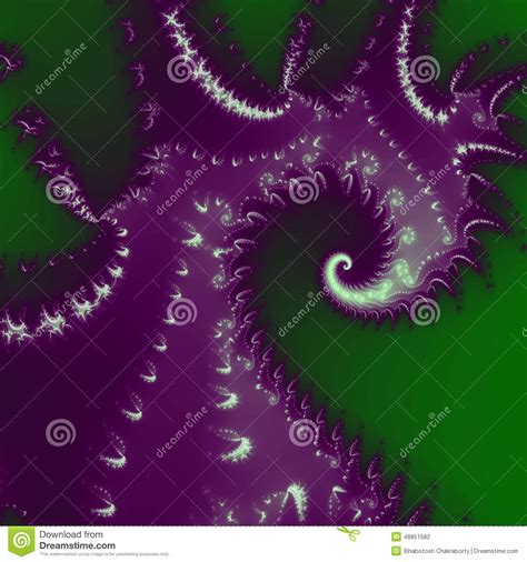 Nautilus Type Clothing Design With Green Background Stock Illustration