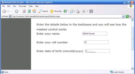 Masked Edit Extender In Aspnet