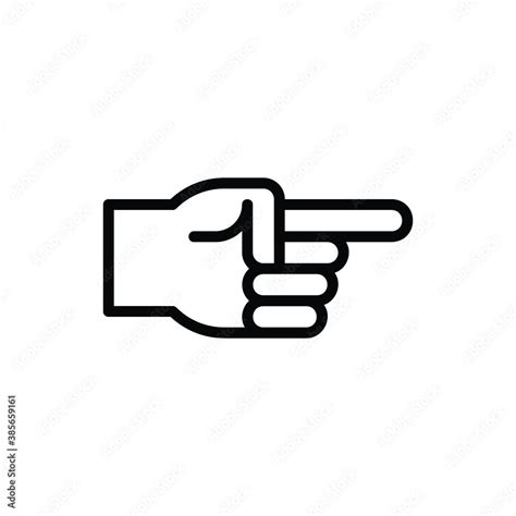 Vecteur Stock Point To Right Hand Sign Icon Logo Illustration Vector
