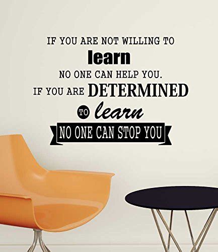 If You Are Not Willing To Learn No One Can Help You If You Are Determined To Learn No One Can