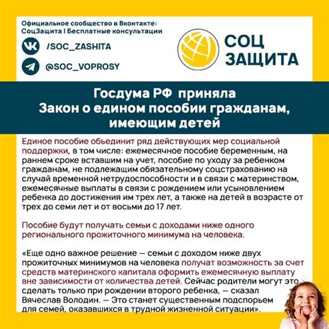 Госдума РФ во втором и третьем чтениях приняла закон о едином пособии гражданам Детские