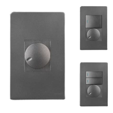 Deco Rotary Dimmer Switch 4x2 Matt Grey • Northside Electrical