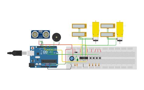Circuit Design Control Motor Dc Con 4 Pulsadores Tinkercad