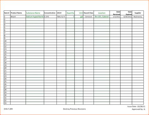 Tally Sheet Template Excel