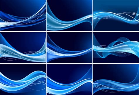 Abstract Wave Set Royalty Free Vector Image VectorStock