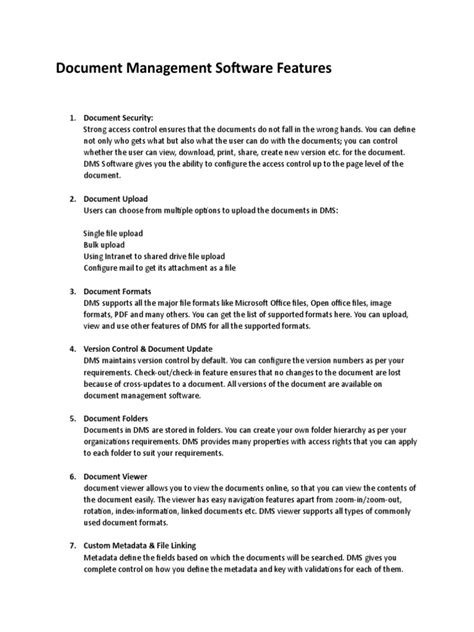 Document Management Software Features Pdf Computer File Metadata