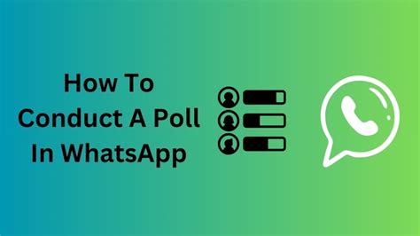 How To Do A Poll In WhatsApp