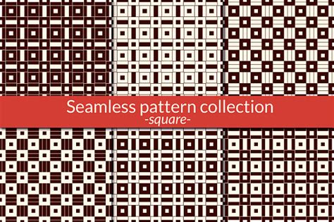 원활한 패턴 컬렉션 기하학적 설계 배경 세트입니다 정사각형 라인 인쇄 키트 대칭 지오 장식품 번들 격자 구조물에 대한 스톡 벡터 아트 및 기타 이미지 Istock