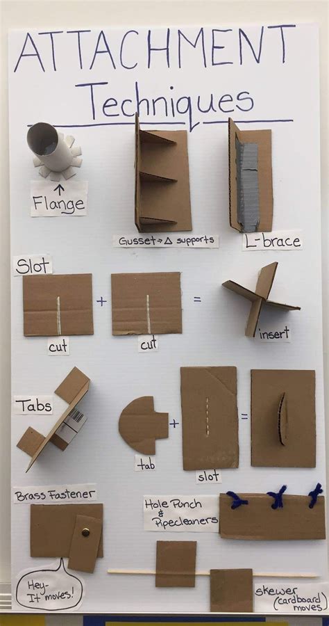 Attachment Techniques Cardboard Art Crafts Cardboard Crafts