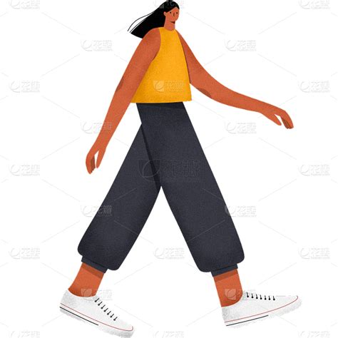 手绘人物插画 女孩