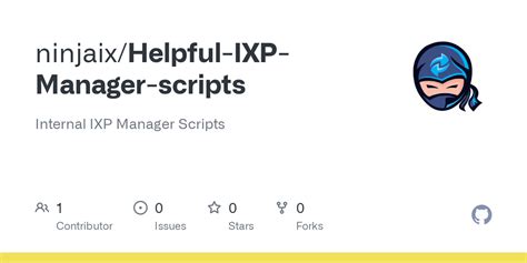 Github Ninjaixhelpful Ixp Manager Scripts Internal Ixp Manager Scripts