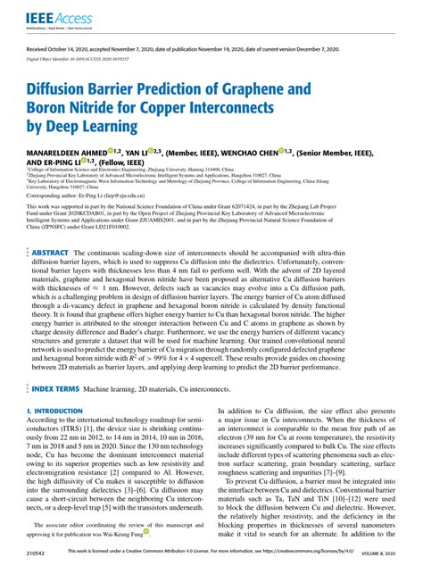 Pdf Diffusion Barrier Prediction Of Graphene And Boron Nitride For