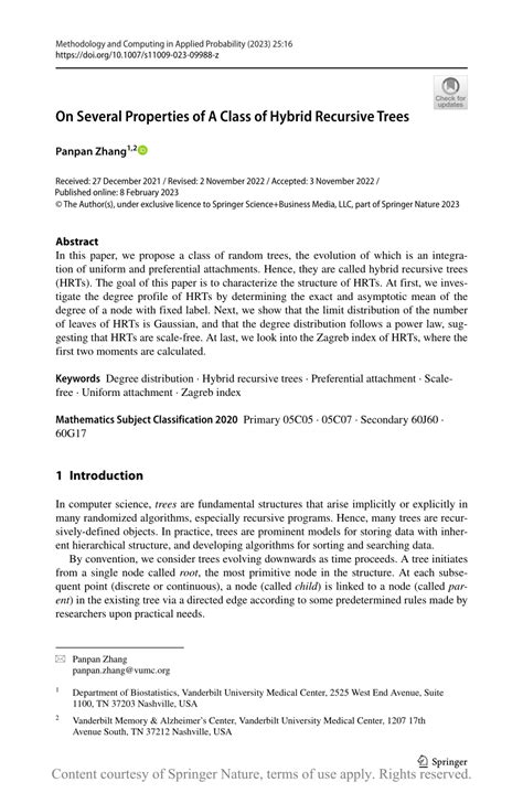 On Several Properties Of A Class Of Hybrid Recursive Trees