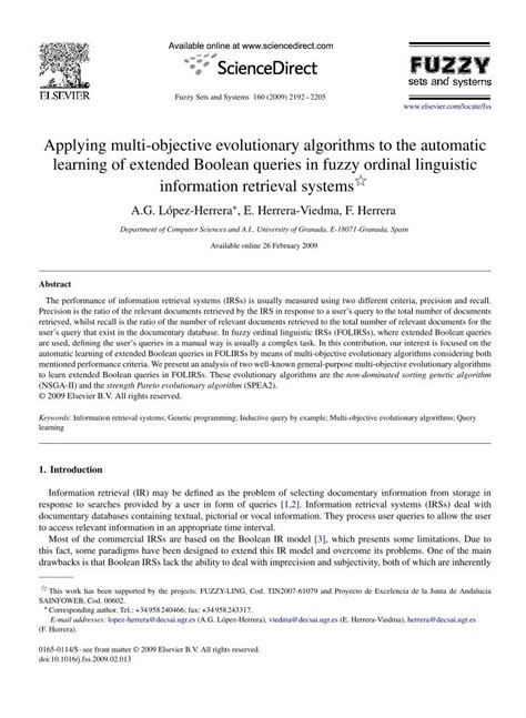 Pdf Applying Multi Objective Evolutionary Algorithms To The Automatic