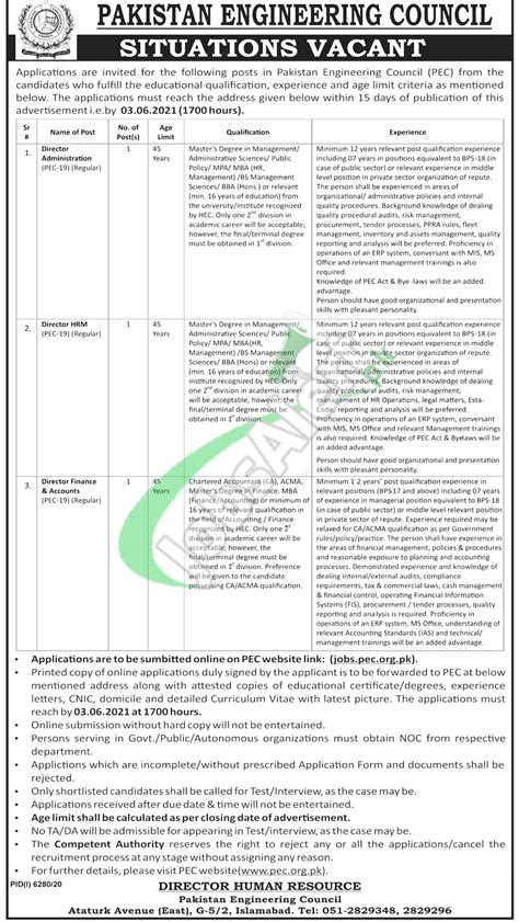 Pk Application Form 2021 Jobs In Pakistan Engineering Council