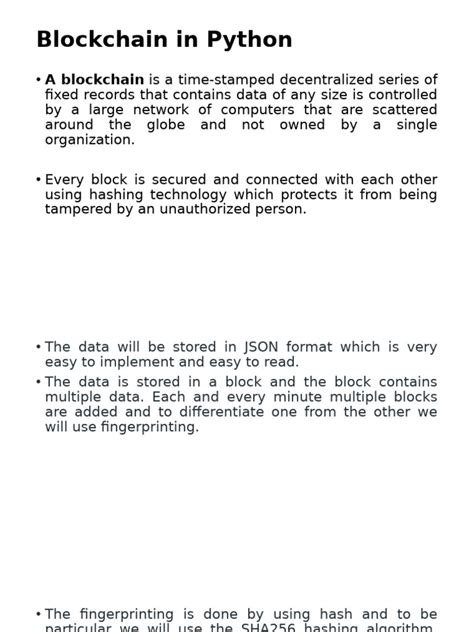 Blockchain Using Python Lect 3 Pdf Computer Security Security