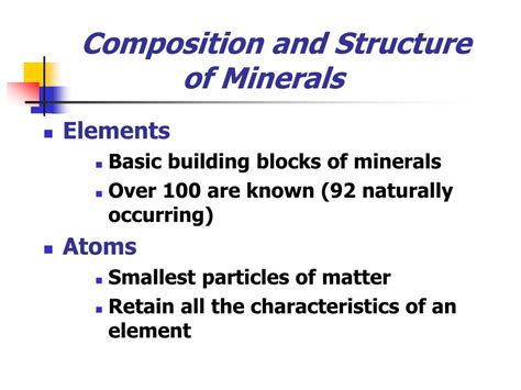 Ppt Chapter 1 Minerals Building Blocks Of Rocks Powerpoint Presentation Id1775747