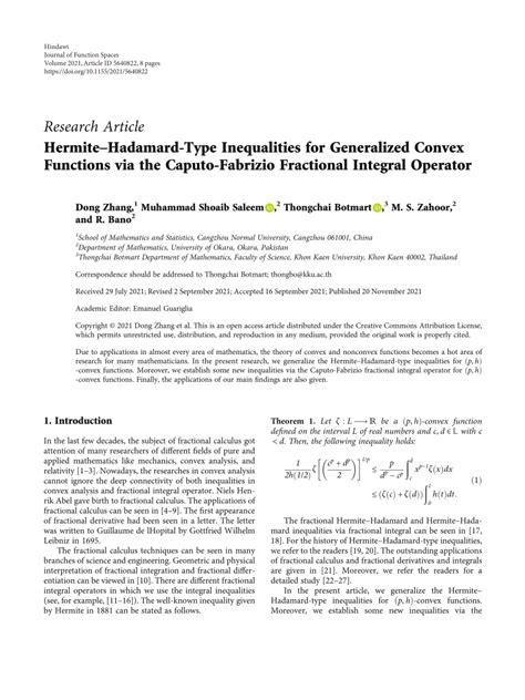 Pdf Hermite Hadamard Type Inequalities For Generalized Convex Functions Via The Caputo