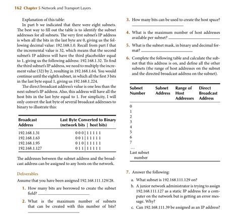 Solved 162 Chapter 5 Network And Transport Layers Explanation Of This Table In Part B We