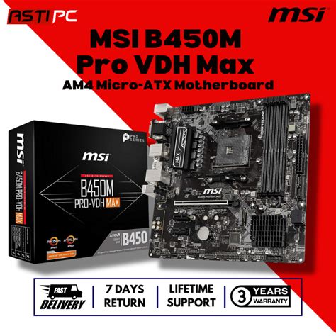 Msi B M Pro Vdh Wifi Micro Atx Msi B M Pro Vdh Max Micro Atx Am Amd Motherboard Shopee