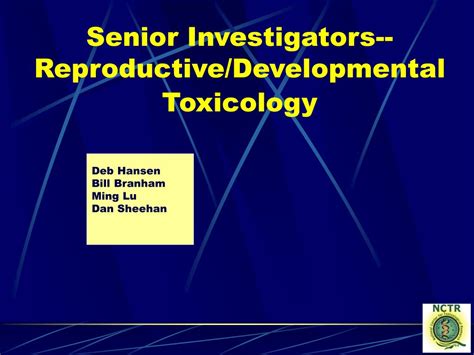 Ppt Division Of Genetic And Reproductive Toxicology Powerpoint