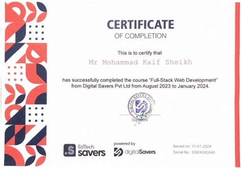 Mohammad Kaif Sheikh On Linkedin Fullstackdeveloper Edtech