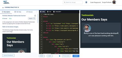 Durga Pratheek Jami On Linkedin 30daysofcode Html Css Bootstrap Nxtwave Ccbp Coding