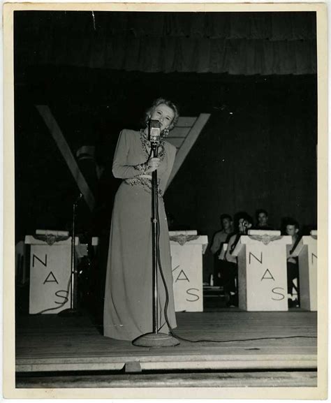 Ilona Massey 1940s Original Candid Photo Uso Tour At Naval Air