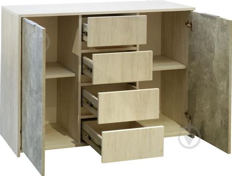 ᐉ Комод Фонте Ф КМ 4 2 артвуд світлий ательє світле • Краща ціна в Києві Україні • Купити в