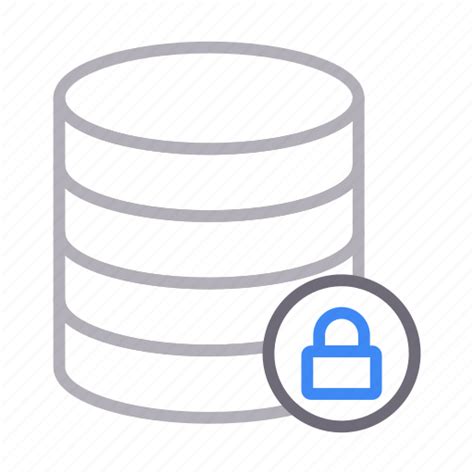 Database Lock Private Server Storage Icon Download On Iconfinder