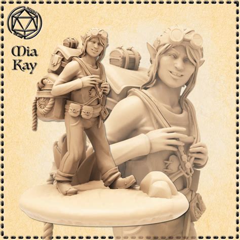 3d Printable Female Gnome Tinkerer By Mia Kay