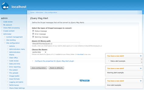 jquery msg alert