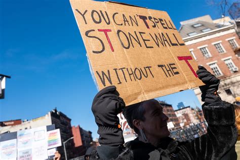 Stonewall Inn Protesters Respond To Removal Of The Word Transgender