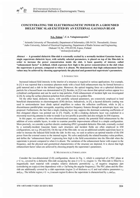 Pdf Concentrating The Electromagnetic Power In A Grounded Dielectric Slab Excited By An