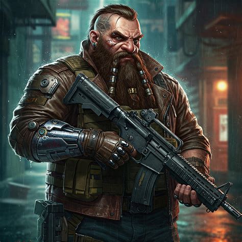 Shadowrun Dwarf Merc By Ehran The Scribe On Deviantart