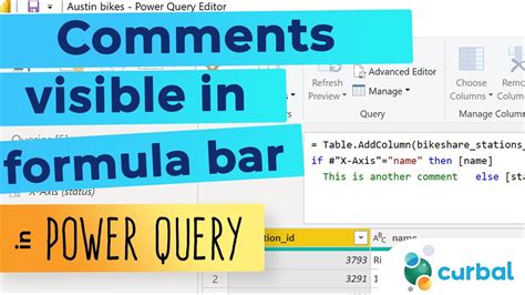 How To Make Power Query Comments Visible In The Formula Bar Curbal