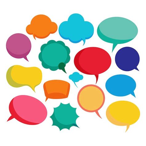 Premium Vector A Colorful Series Of Speech Bubbles With The Word Quot Rainbow Quot On The Bottom