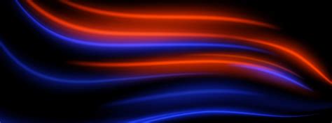 색상 스트림 흐름 빨간색과 파란색으로 빛나는 리본이 겹겹이 쌓인 빛의 역학과 함께 부드럽고 유동적인 움직임으로 떠다닙니다 0명에 대한 스톡 벡터 아트 및 기타 이미지