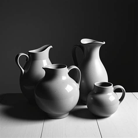 Free Elegant Ceramic Forms Image Ceramic Pitchers Monochrome